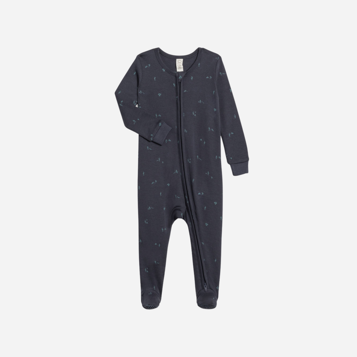 Colored Organics - Organic Baby Peyton Footed Sleeper - Cactus/Navy ...