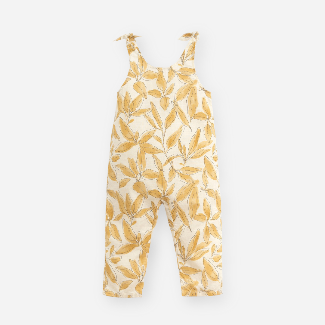 PLAY UP - Sage Leaves Print Woven Jumpsuit - Karité – Dearly