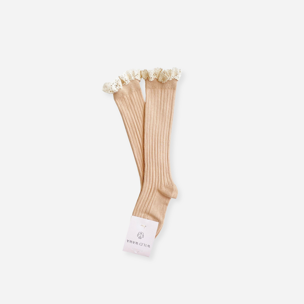 Wild Wawa - Lace Knee Socks - Dusty Pink – Dearly
